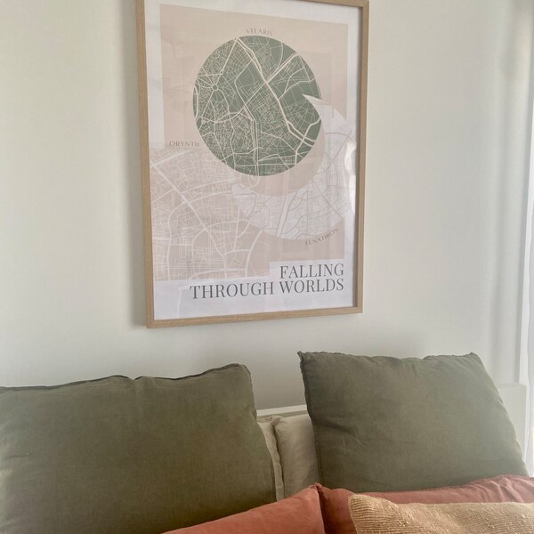 SJM Multiverse Map Prints, Maasverse Velaris Orynth Lunathion Crossover ...