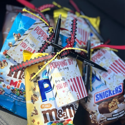 Popcorn Appreciation Printable Gift Tags, Popping by to Say Thanks for ...