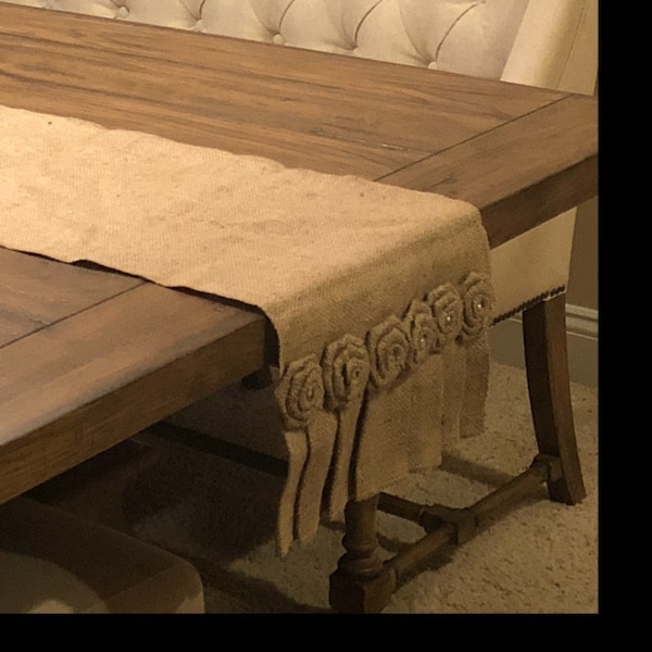 Farmhouse Table Runner Rustic Wedding Burlap Table Decor - Etsy