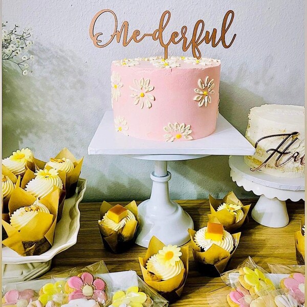 One-derful Cake Topper - Birthday Cake Topper - Birthday Cake - First ...