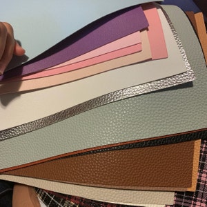 Pastel Faux Leather Sheets 7 Colors Pastel Color Faux Leather Fabric ...