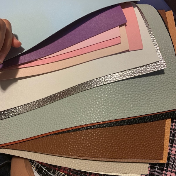 Pastel Faux Leather Sheets 7 Colors | Pastel Color Faux Leather Fabric ...