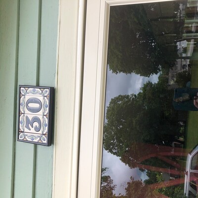 House Numbers Address Tiles Framed Set Custom Address Tiles - Etsy