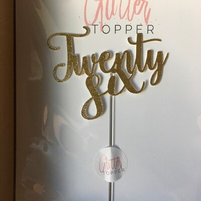 Twenty Six Cake Topper 26 Cake Topper Happy 26th Birthday - Etsy