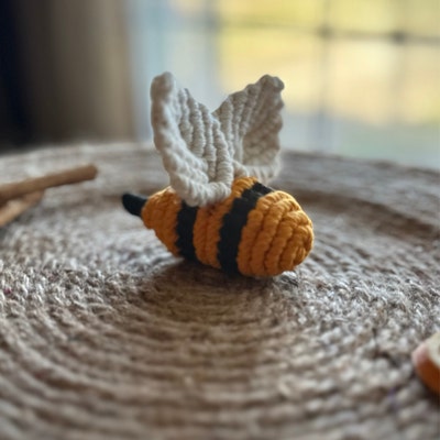 DIY Pattern Macrame 3D Sculpture Bee Instructions Macrame - Etsy