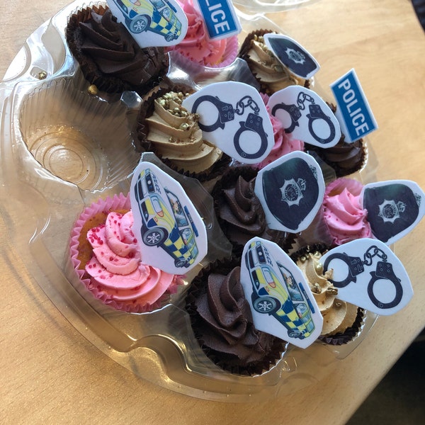 Police Mix Collection Stand up Cake Toppers (12 Pack) Item Requires ...