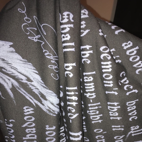 Text Design Book Scarf - Etsy