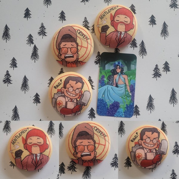 Big Squishy Fabric TF2 Buttons (2.5") - Etsy
