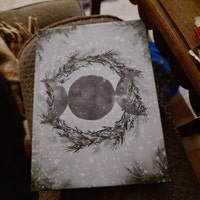 Yule Triple Moon Winter Greeting Card Pagan Witch Wicca Solstice ...
