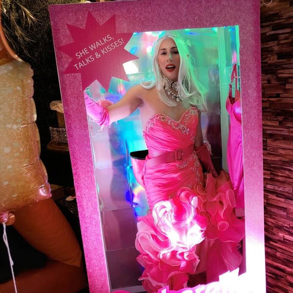6ft High Life Size Girly GLITTER Barbie Box Signage Selfie Signs Barbie ...