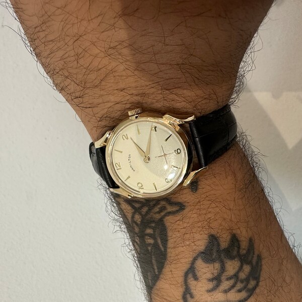 1950'S Vintage HAMILTON RUSSELL, Stunning Silver Dial, Serviced With ...