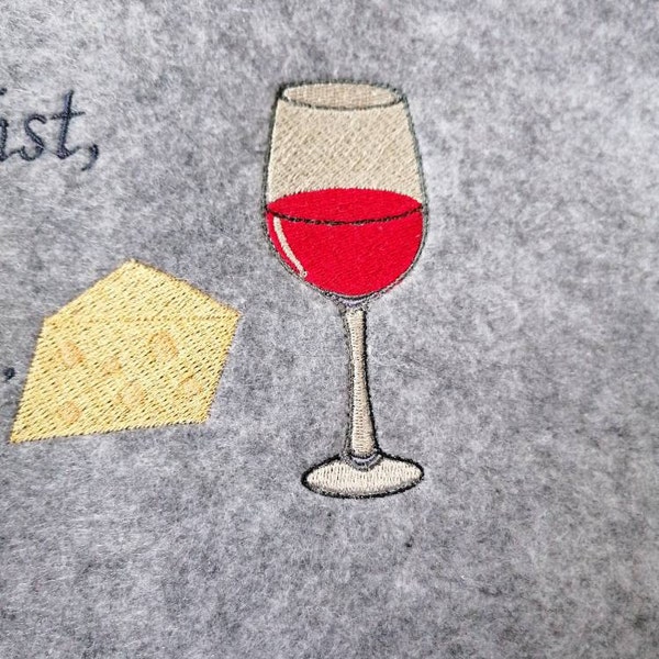 Wine Glass Embroidery Design. Machine Embroidery Wine Pattern. Multi ...