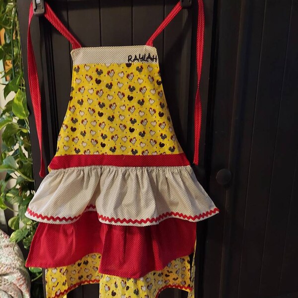GIRLS APRON, Apron PATTERN, Little Girls Ruffle Apron, Four Sizes ...