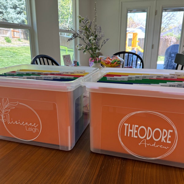 Kids File Box , Milestone Tote , Memory Box , Organization School Box ...