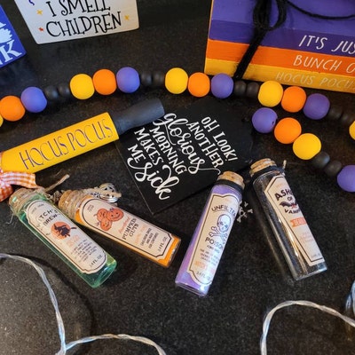 Halloween Apothecary Potion Rack Set of 5 Test Tube Vials in - Etsy