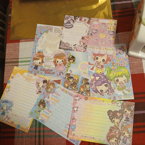 30-piece Medium-sized Kawaii Bill/coupon Style Loose Memo Sheets.vintage/rare/nip Japanese ...