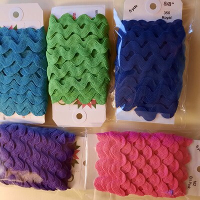 1/2 Rick Rack, 5 Yard Package, Ric Rac Trim Any Color, for Baby, Crafts ...