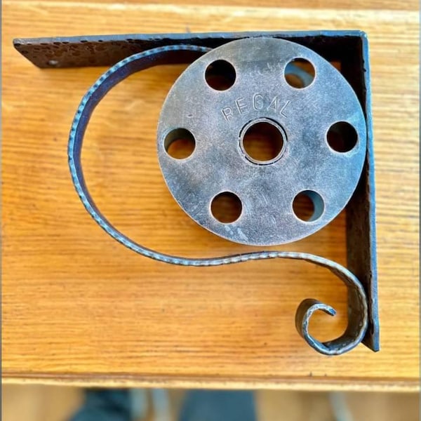 Heavy Duty Wrought Iron Shelf Brackets – Decorative Black Forged Scroll ...