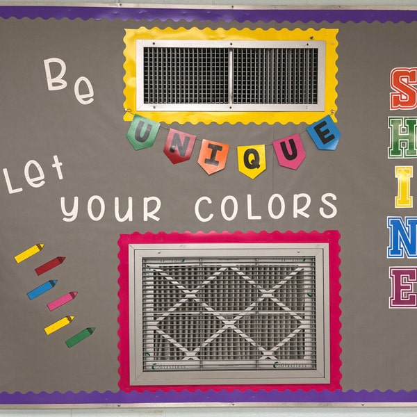 BE UNIQUE Let Your Colors Shine Bulletin Board Kit Classroom Decoration ...