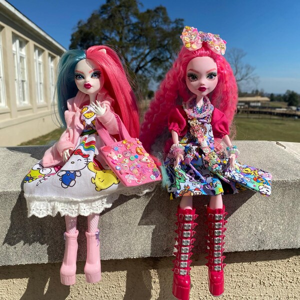 Custom OOAK Monster High Doll Kawaii Decora Kei Tokidoki Clawdeen Wolf ...