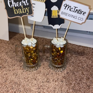 A Baby is Brewing Baby Centerpiece, Baby Brewing Centerpiece Sticks ...