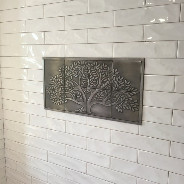 Tree of Life - 8 Handmade Tiles - 100% Copper, Stainless Steel or Brass ...