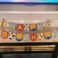 Toy Story Happy Birthday Banner Toy Story Theme Birthday Party Decor ...