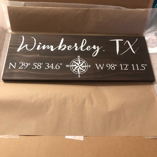 City State Wood Sign | Hometown State and Town Signs | Personalized ...