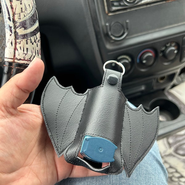 Batty Black Bat Vinyl Embroidery Inhaler Cover Inhaler Case Halloween ...