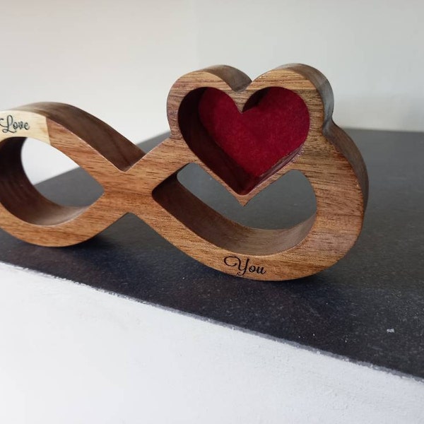 Beautiful Wooden Infinity Heart Sign or Ring Holder, Easel CNC File and ...