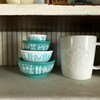 Miniature Pyrex-inspired Mixing Bowls – Stackable Retro Kitchen Display ...