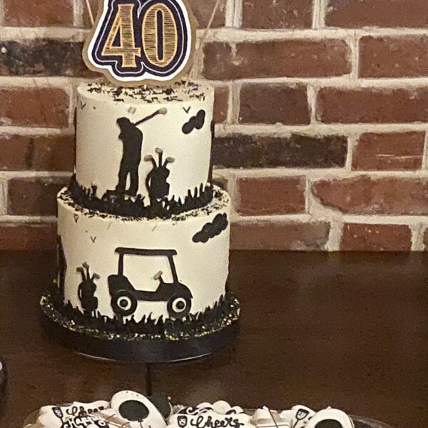 40TH BIRTHDAY CAKE Topper, 40th Birthday Party Decorations, 40th Party ...