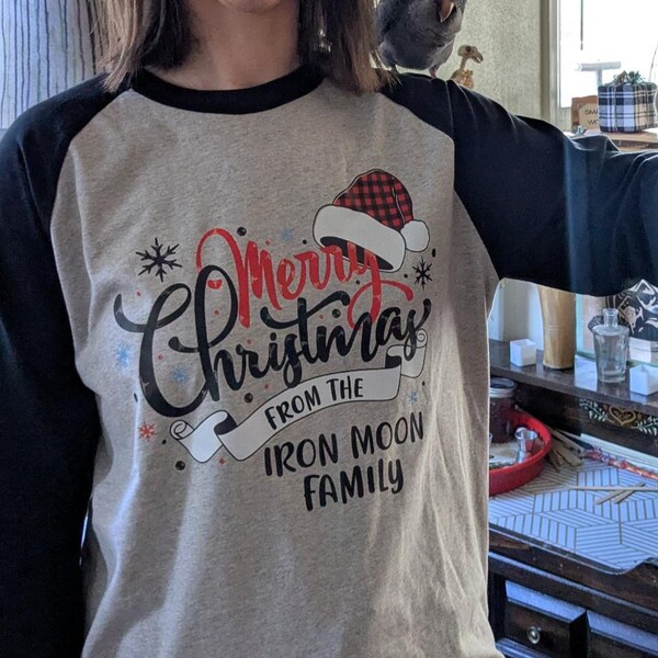 Merry Christmas Raglan Shirt, Family Christmas Shirt, Custom Christmas ...