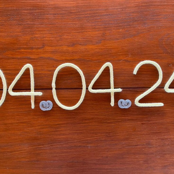 Numbers Template for Knitted Wire Art, Printable Template for Wire Art ...