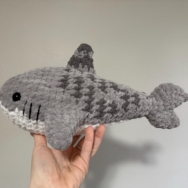 Taika the Tiger Shark Amigurumi Pattern, Crochet Tiger Shark Plushie ...