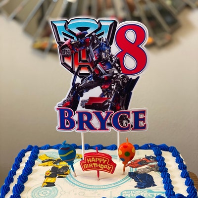 Optimus Prime Cake Topper, Transformer Cake Topper, Personalized Cake ...