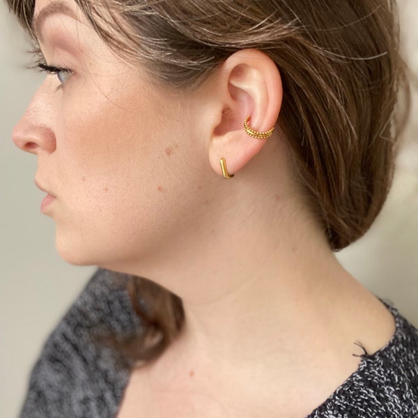 Triple Stack Conch Clicker, Double Beads With Smooth, G23 Titanium ...