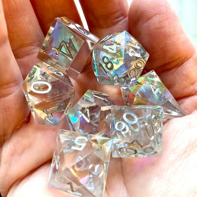 Dunamancy Prismatic and Multi-dimensional Sharp Edge Clear Resin Dice ...