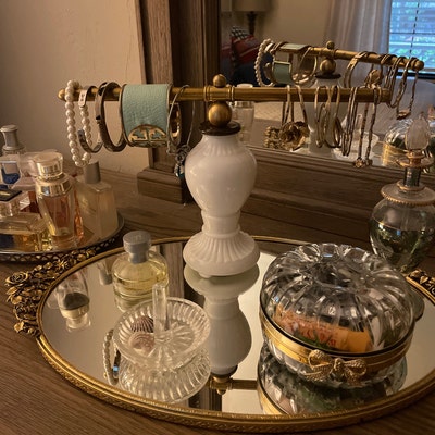 Vintage Ring Holder Ring Display Jewelry Organizer Brass Finial ...