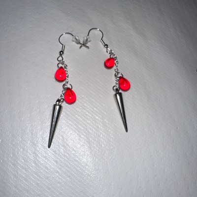 Piercing Blood Technique Anime Inspired Earrings - Etsy