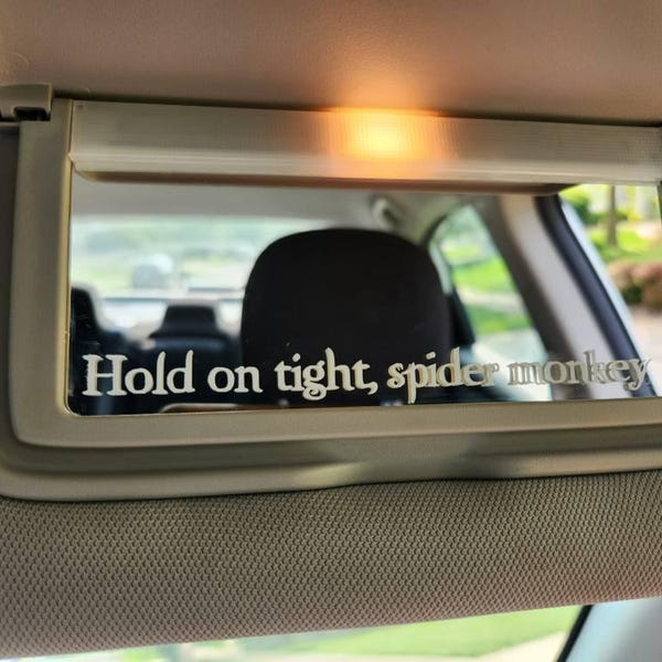 Hold on Tight, Spider Monkey - Twilight Visor Mirror Vinyl Decal - Etsy