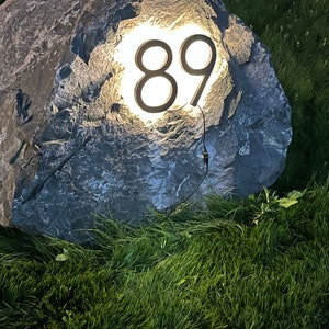 Lit House Numbers Sign With Led Bar on the Top for Backlit Modern ...