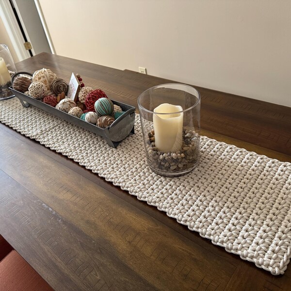 Cream Round Rug for Living Room, Crochet Round Rug, Boho Round Rug ...