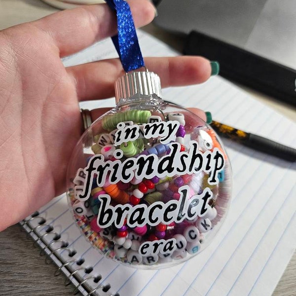 In My Friendship Bracelet Era Ornament | Fillable Plastic Disc Ornament ...