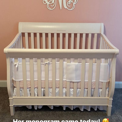 Crib Monogram Wooden Initials for Nursery Painted Wooden Monogram ...