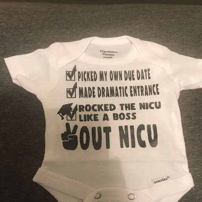 Peace Out NICU NICU Baby Onesie Nicu Graduate Going Home Onesie Preemie ...