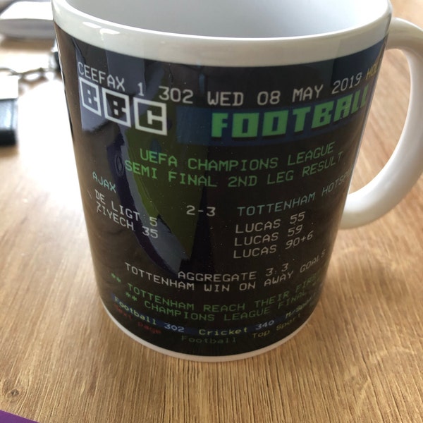 Personalised Retro Ceefax Mug Teletext Sports Coffee / Football Match ...
