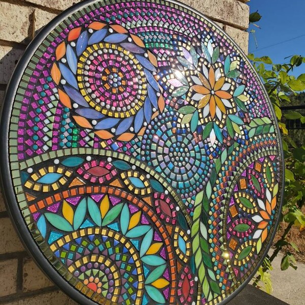 100 Mini Mosaic Tile Dots 8mm, Small Round Tiles, Round Mosaic Tiles ...