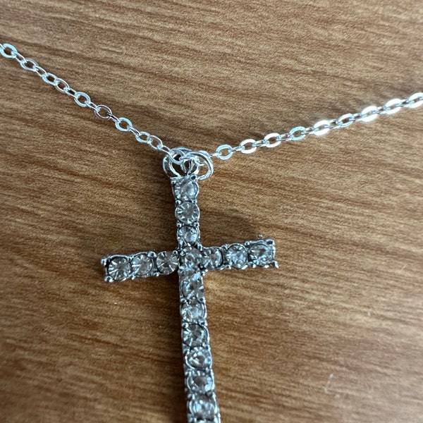 3 Beautiful Rhinestone Crosses - Charms - Gold Tone - Crystal - Great ...