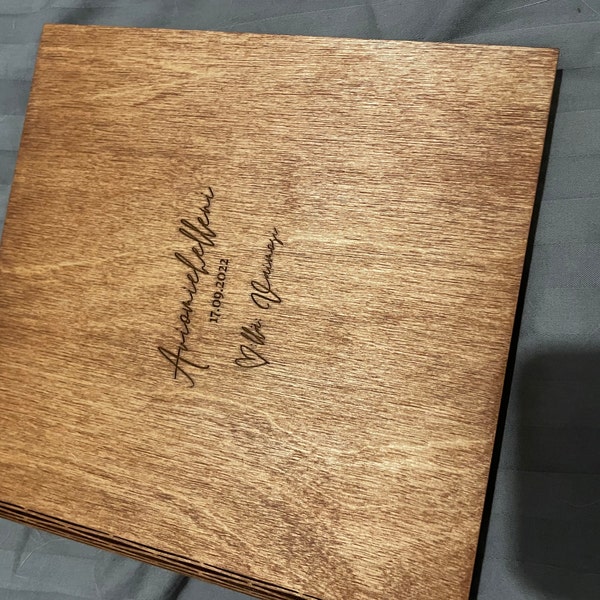 Wooden Photo Box 4x6(15x10) Wedding Box With USB 3.0 | Personalized Box ...